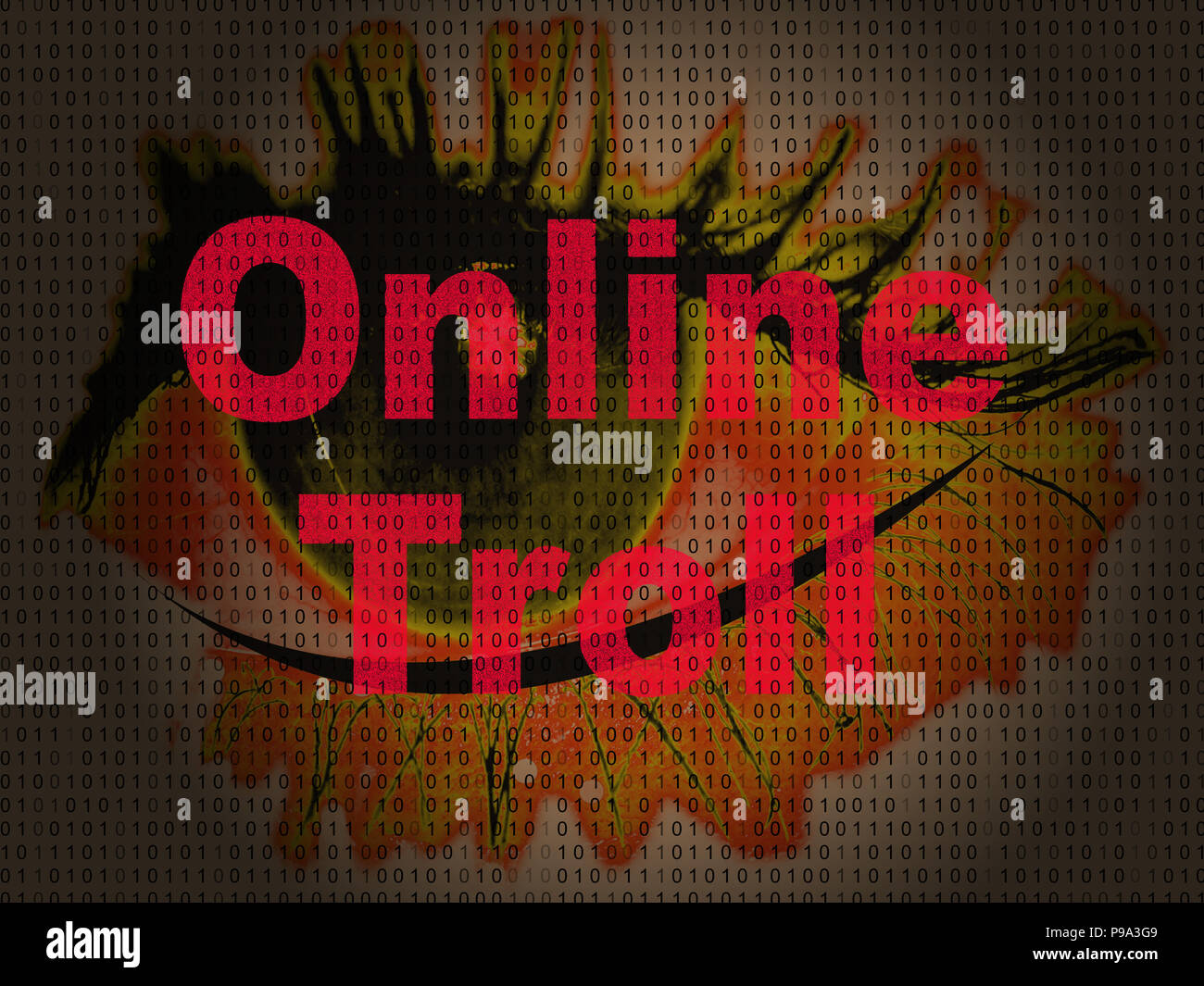 Online Troll Rude Sarcastic Threat 2d Illustration Shows Cyberspace ...