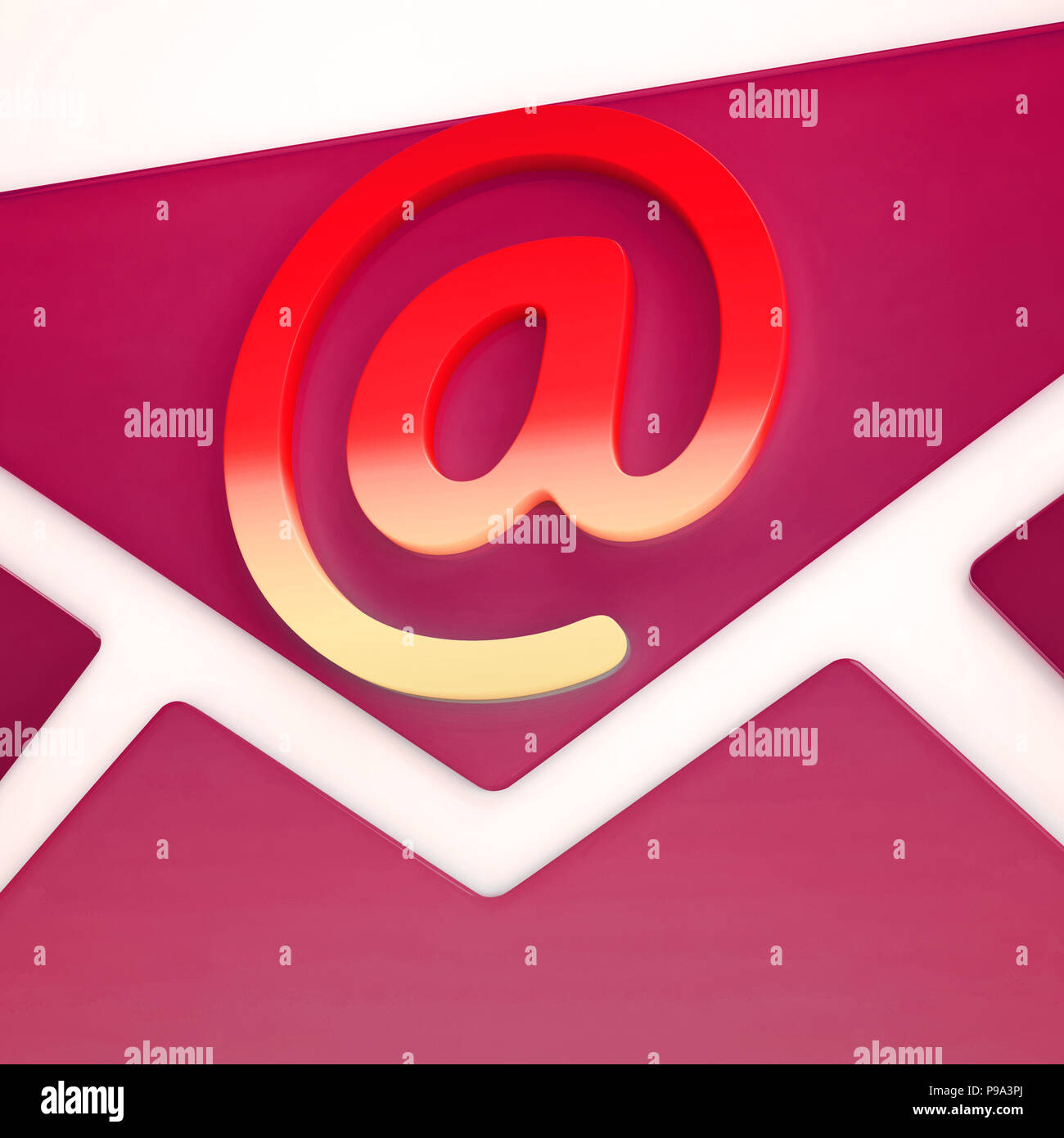 Phishing Scam Email Identity Alert 3d Rendering Shows Malicious Theft ...