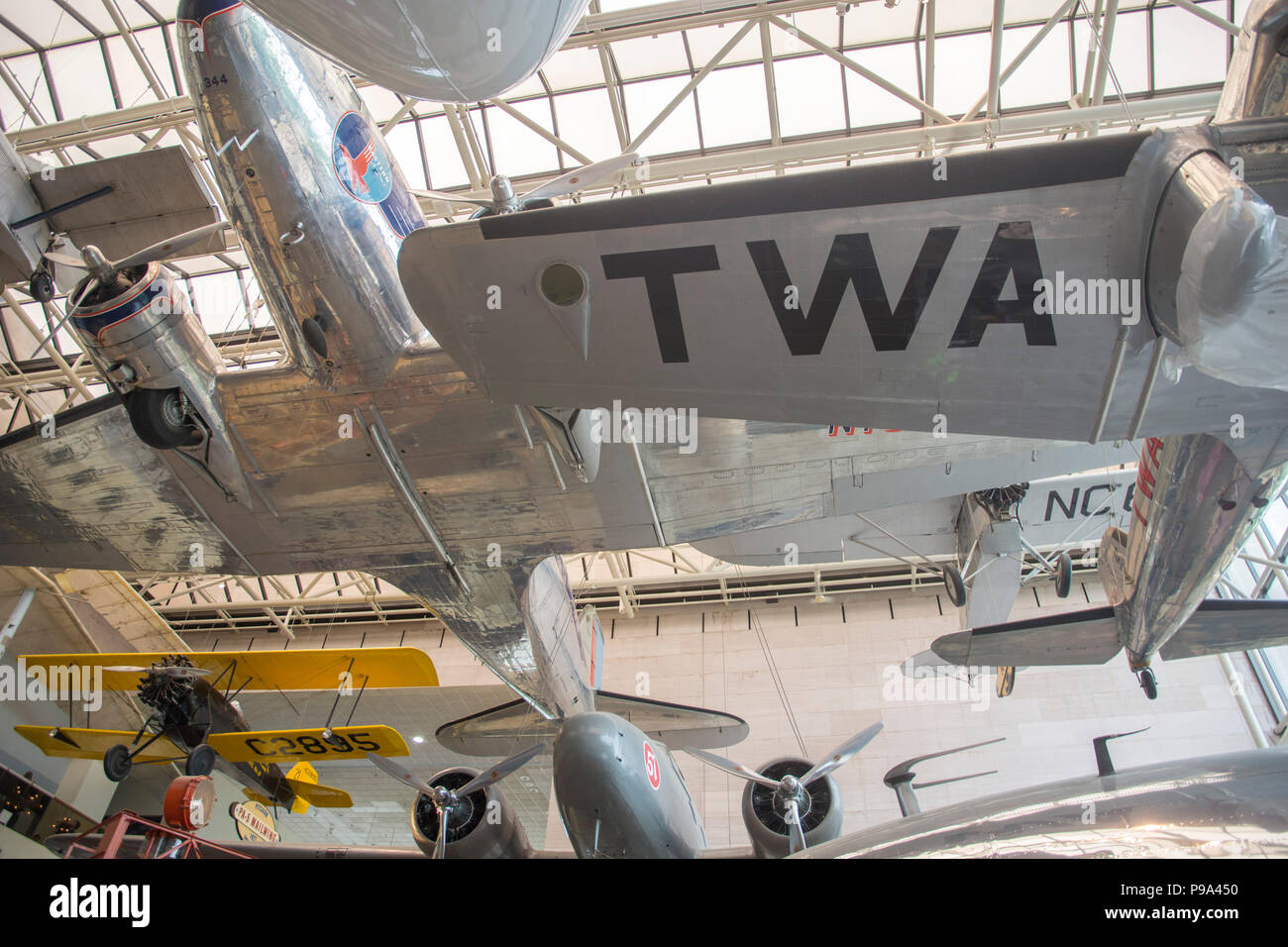 Commercial aviation history, including a Douglas DC-3, center, at the ...