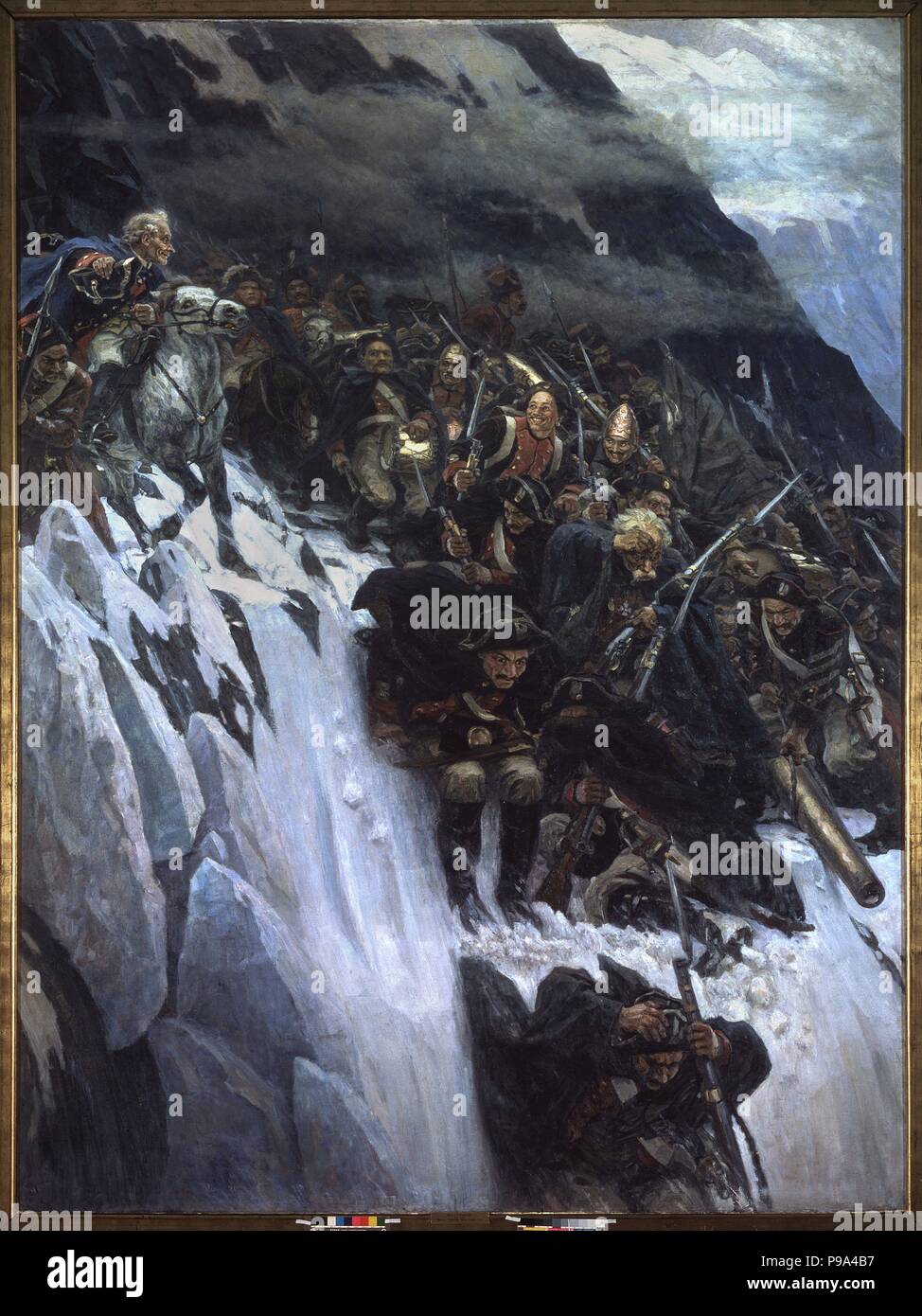 March of Suvorov through the Alps in 1799. Museum: State Russian Museum ...
