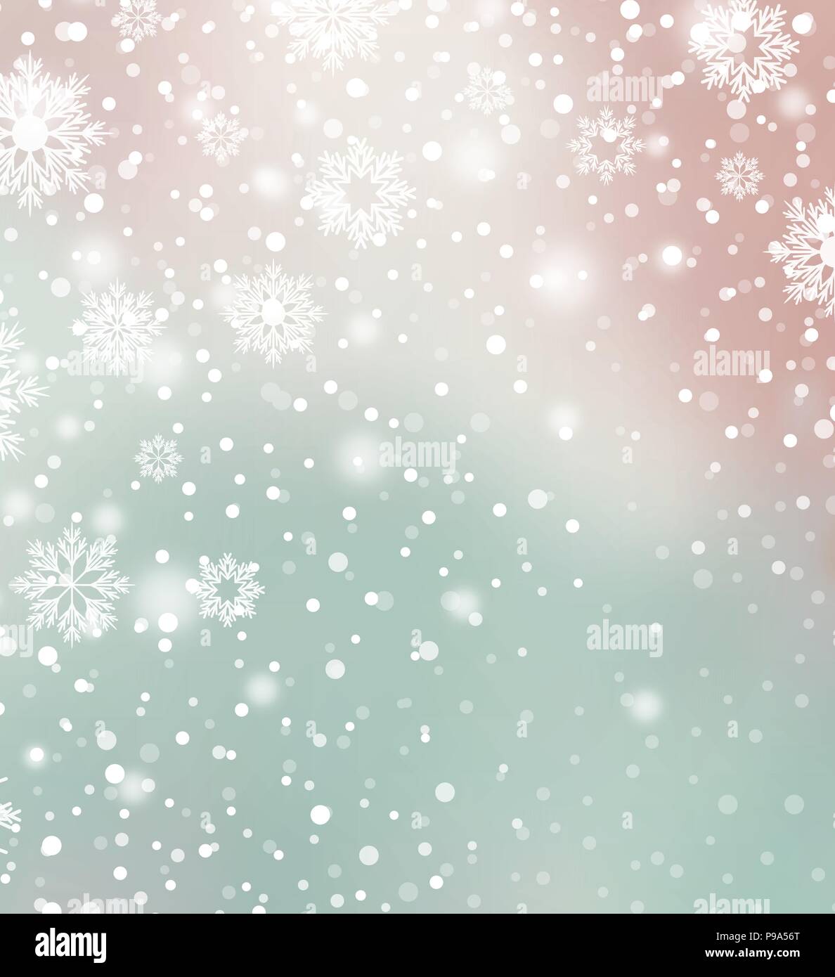 Vector Christmas background, Merry Christmas card with snow Stock ...