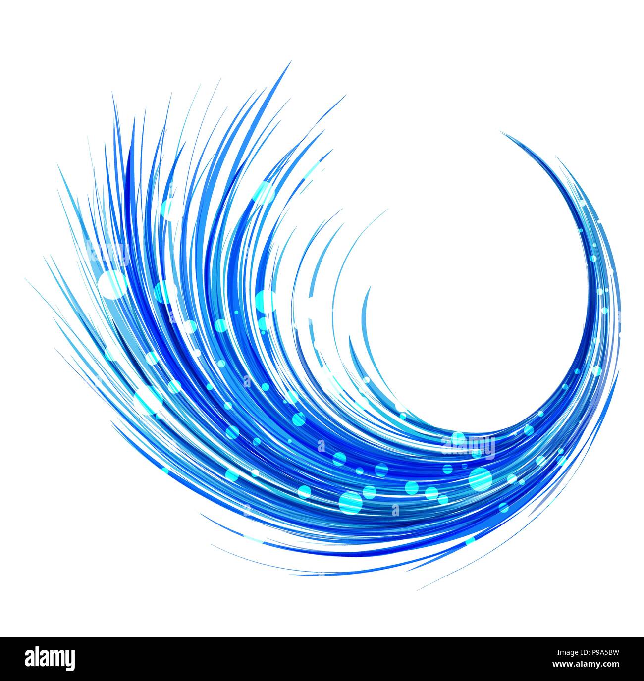 Abstract digital blue color wave Stock Vector Images - Alamy