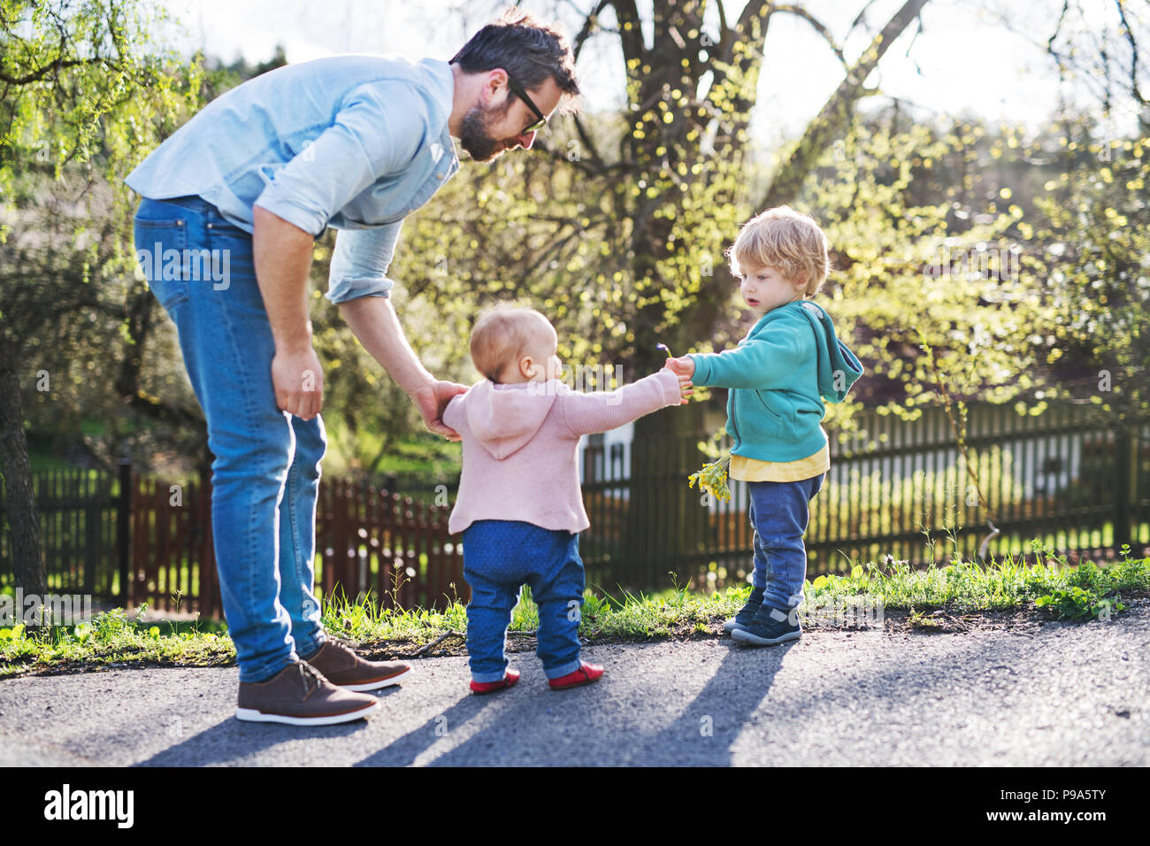 Father and toddler walk hi-res stock photography and images - Alamy