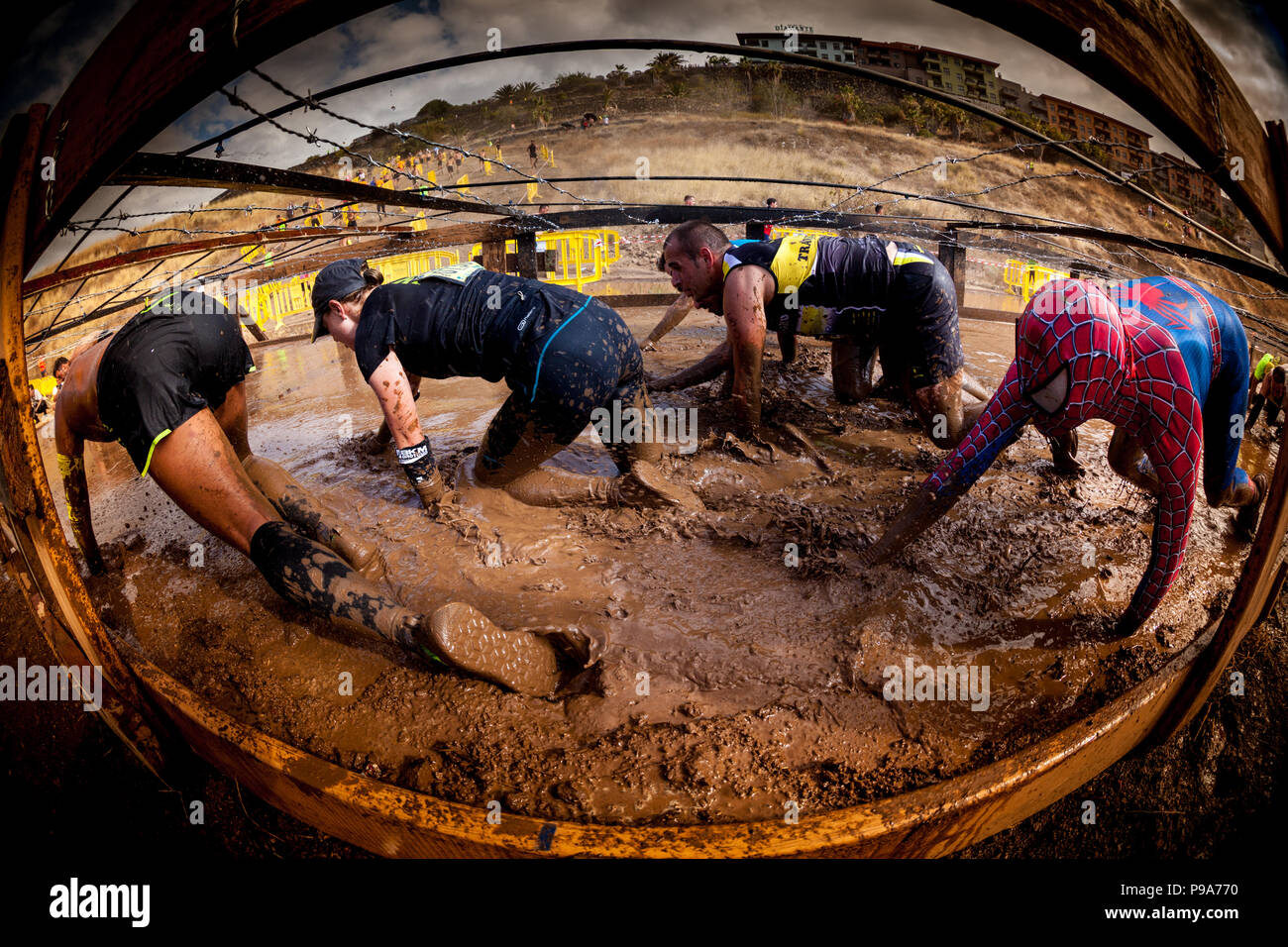 Canary Infinity Xtreme spartan race competition 2018. Puerto de la Cruz ...