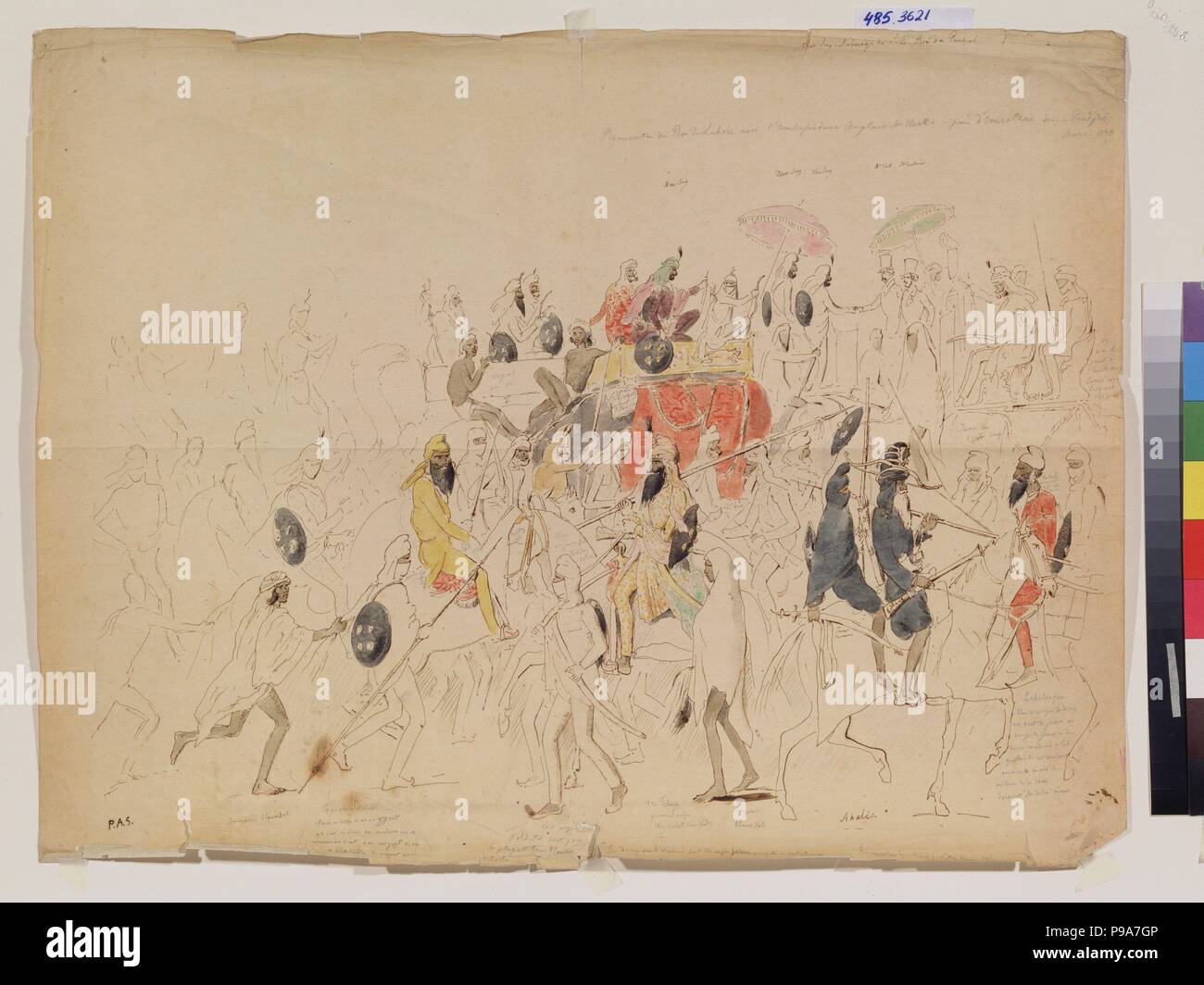 Meeting of Maharaja Sher Singh of Punjab and British Ambassador Clark ...