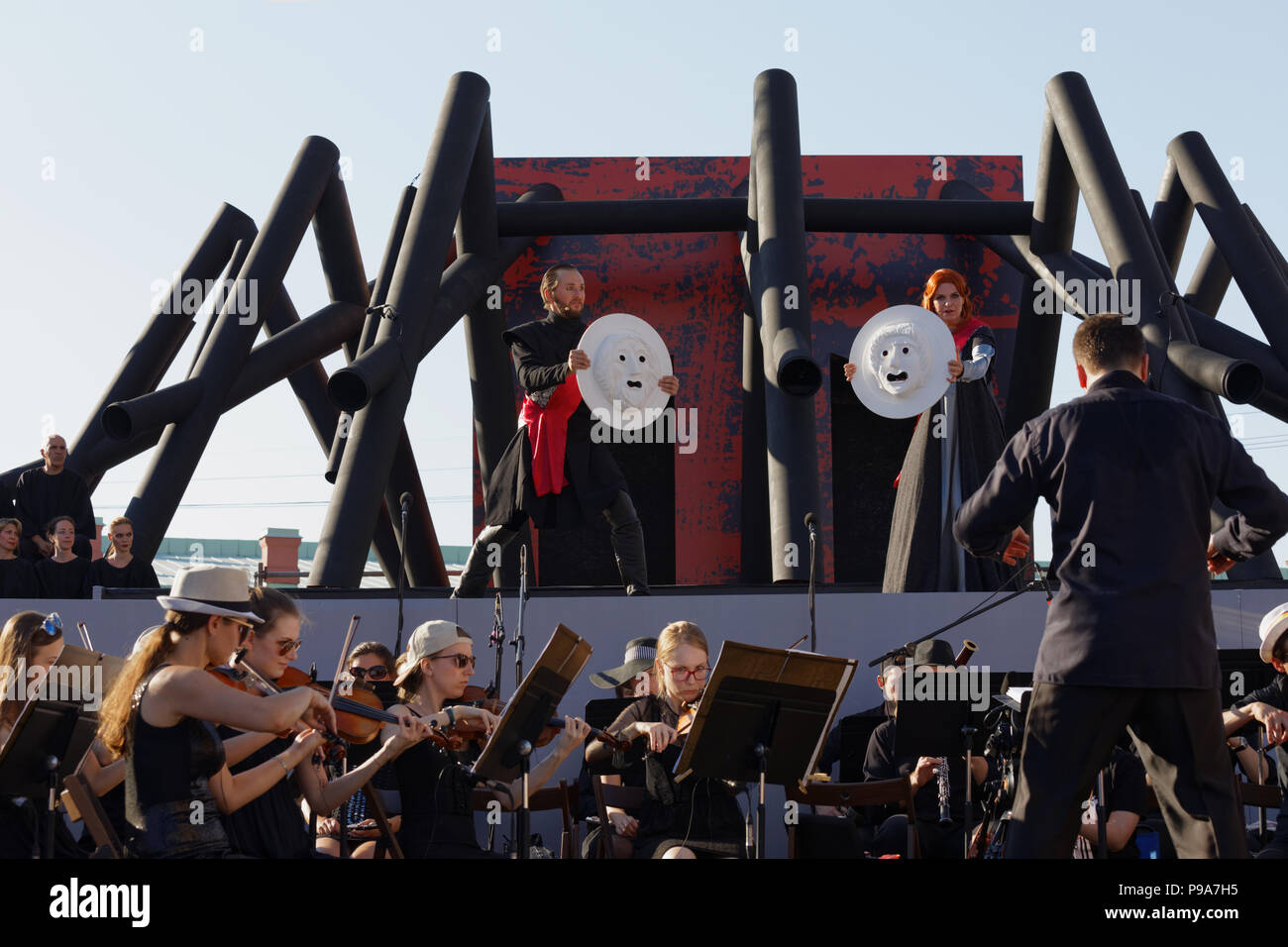 St. Petersburg, Russia - July 15, 2018: Dmitry Kondratiev as Macbeth ...