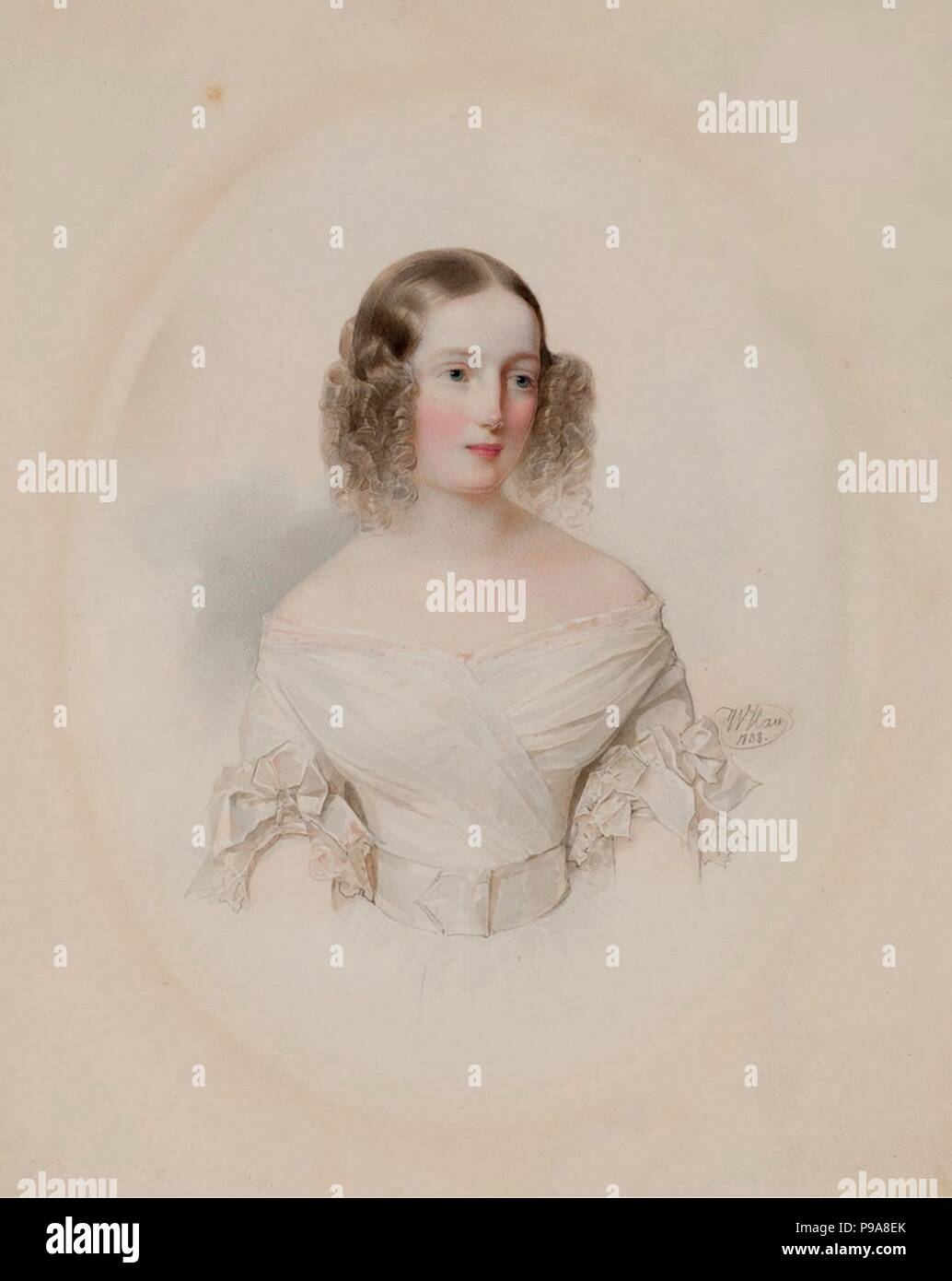 Portrait of Grand Duchess Olga Nikolaevna of Russia (1822-1892), Queen ...