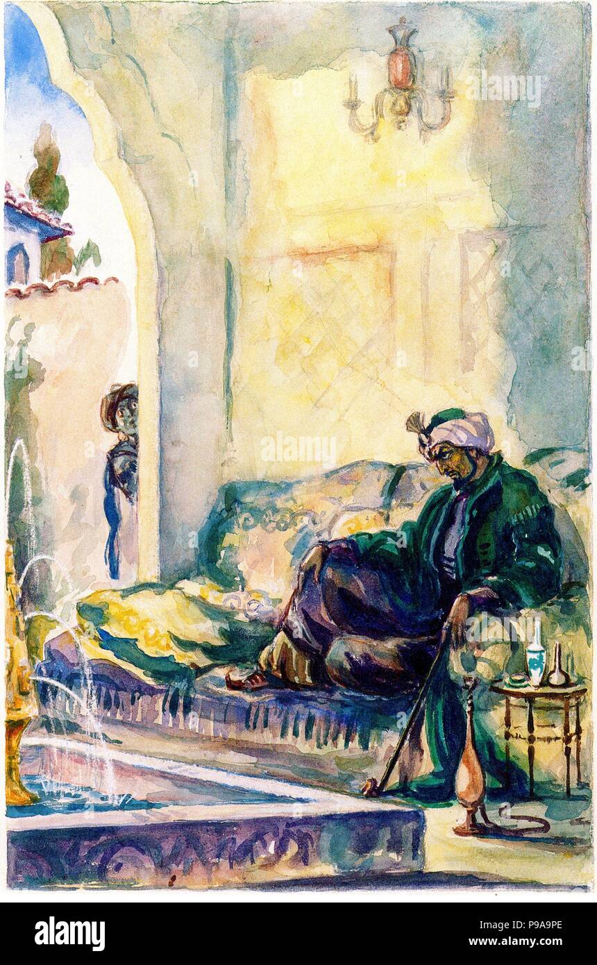 Khan Devlet Giray. Illustration for the poem The Fountain of Bahçesaray ...
