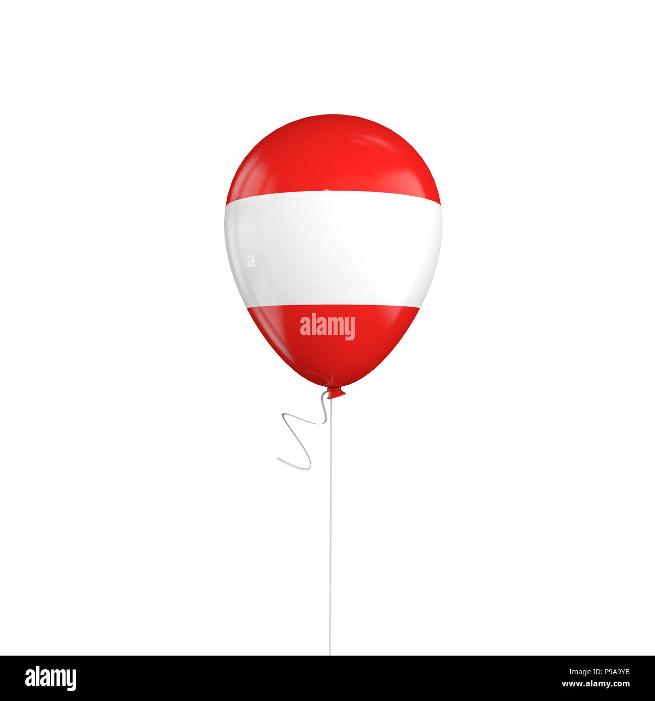 Austria flag balloon on a string. 3D Rendering Stock Photo - Alamy