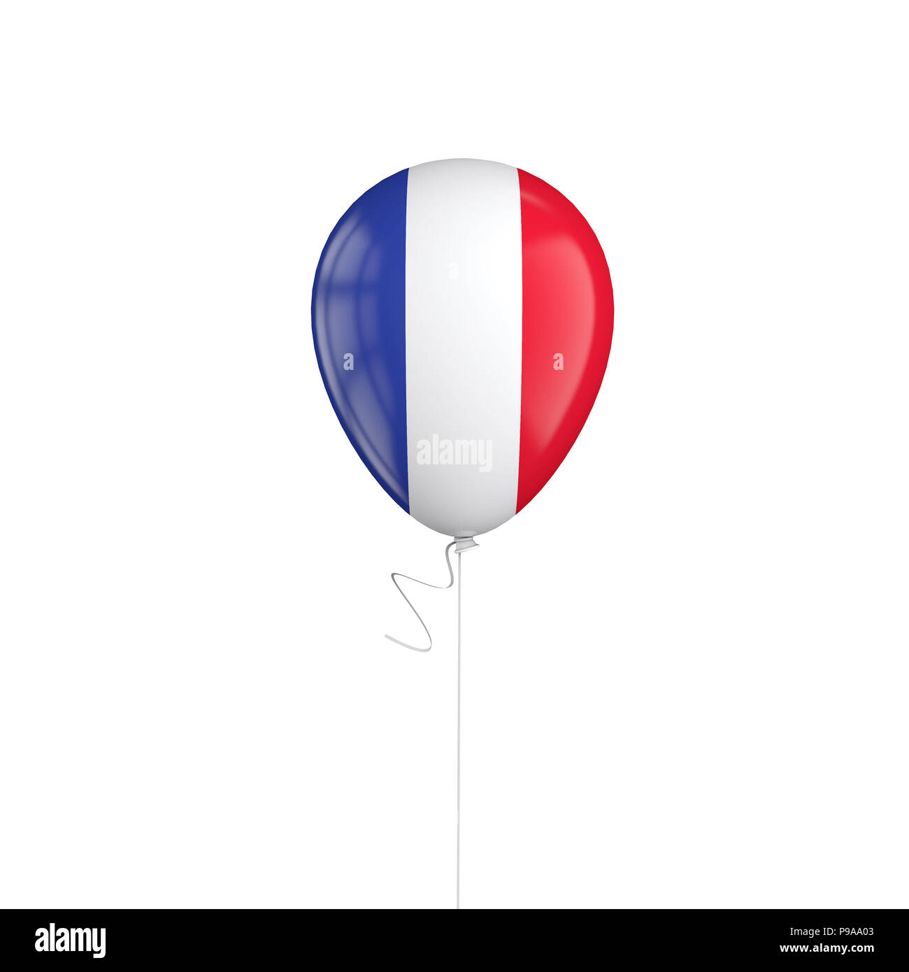 France flag balloon on a string. 3D Rendering Stock Photo - Alamy