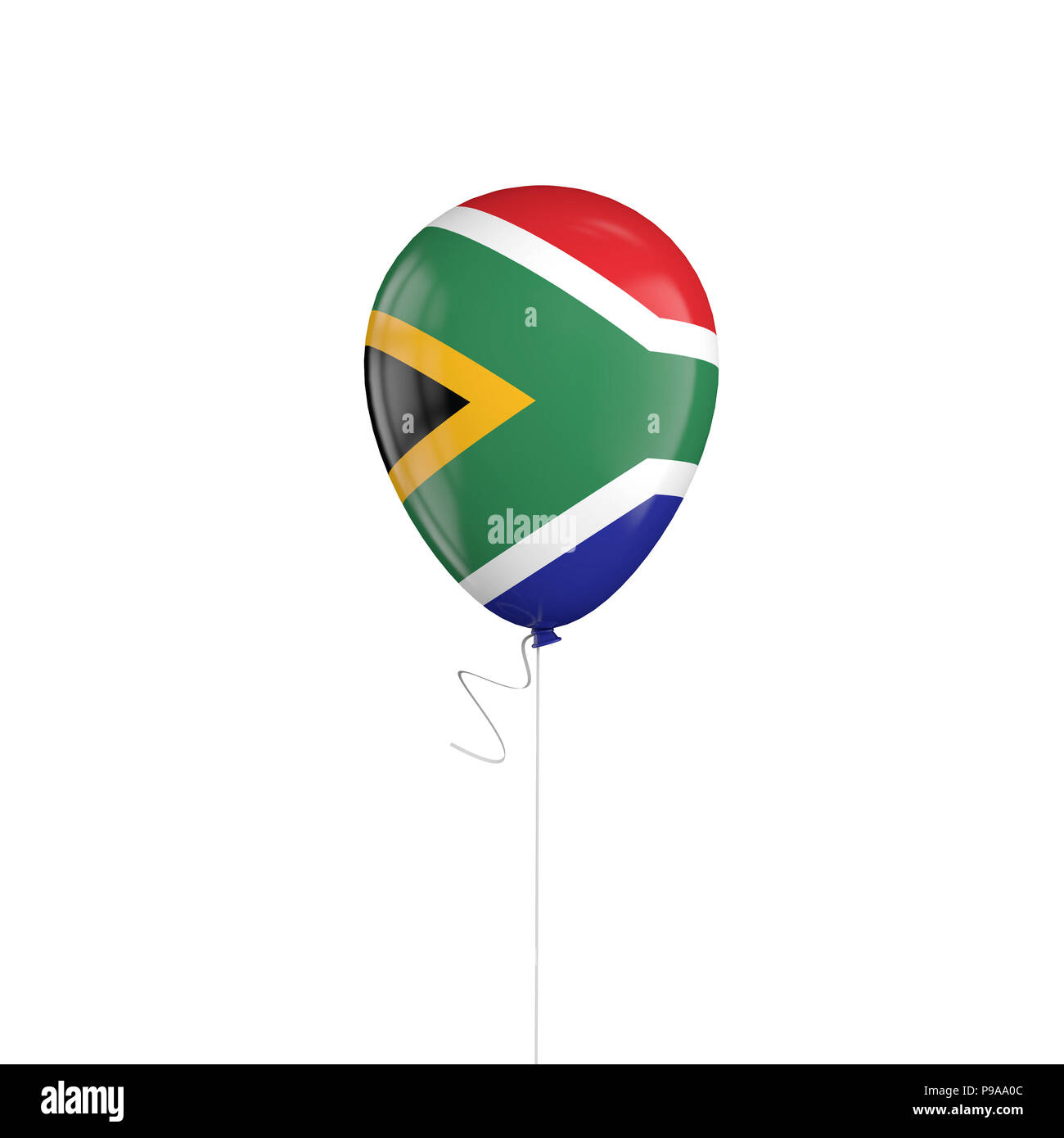South Africa flag balloon on a string. 3D Rendering Stock Photo - Alamy