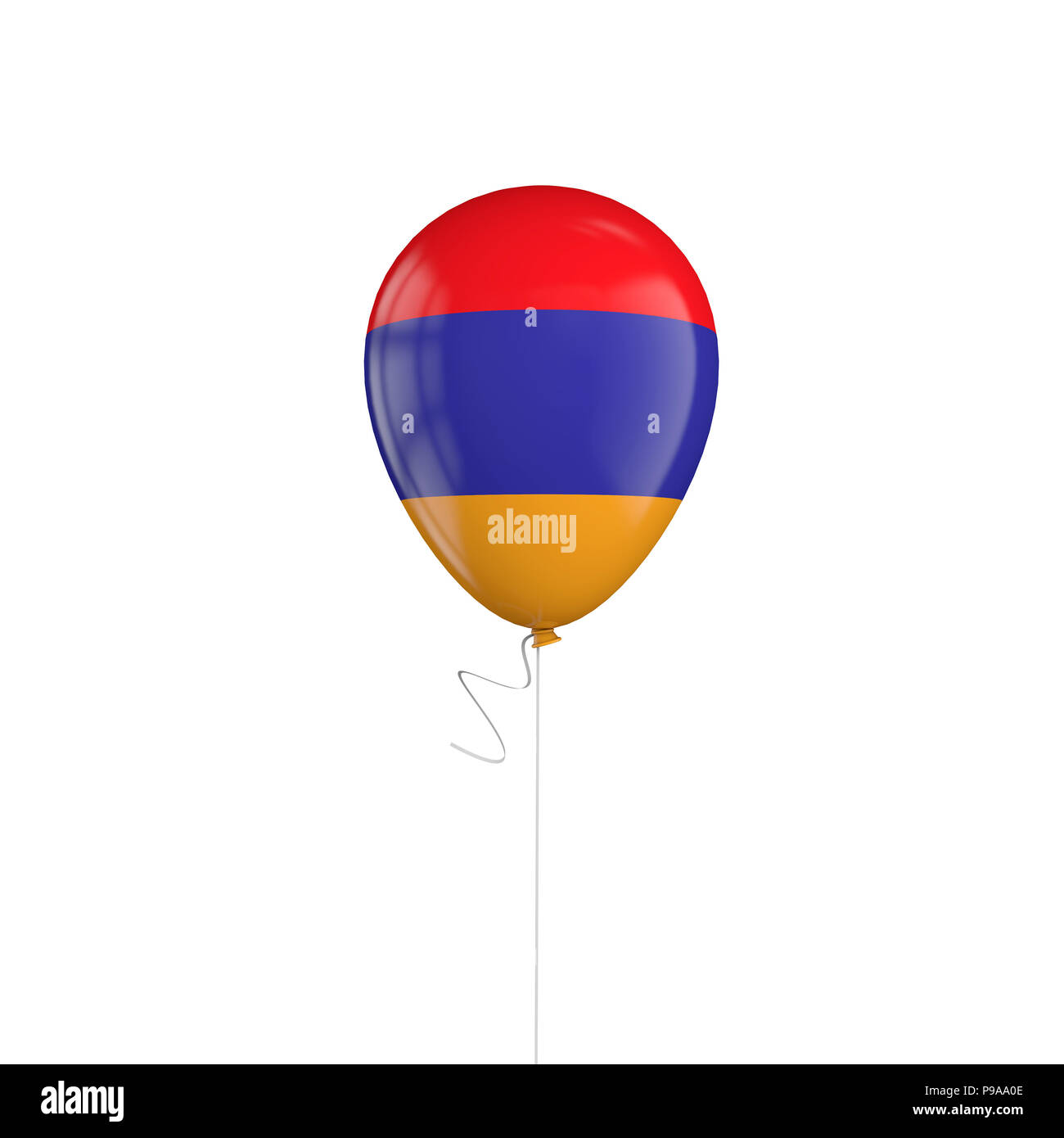 Armenia flag balloon on a string. 3D Rendering Stock Photo - Alamy