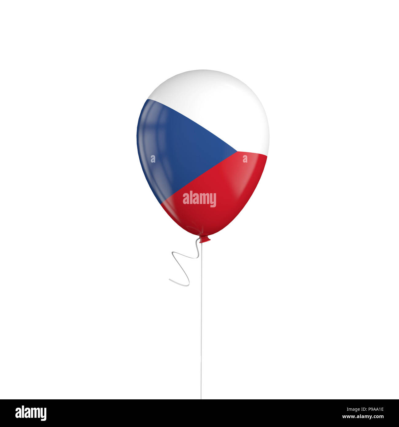 Czech Republic flag balloon on a string. 3D Rendering Stock Photo - Alamy