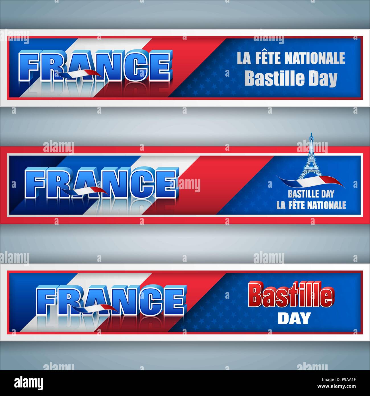 Three french banners hi-res stock photography and images - Alamy