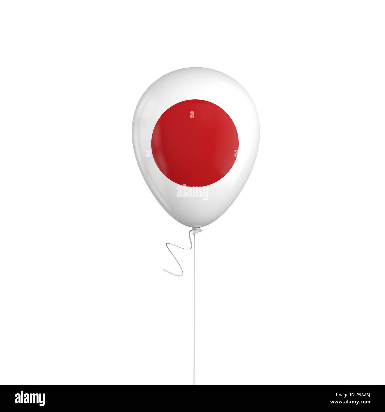 Japan flag balloon on a string. 3D Rendering Stock Photo - Alamy