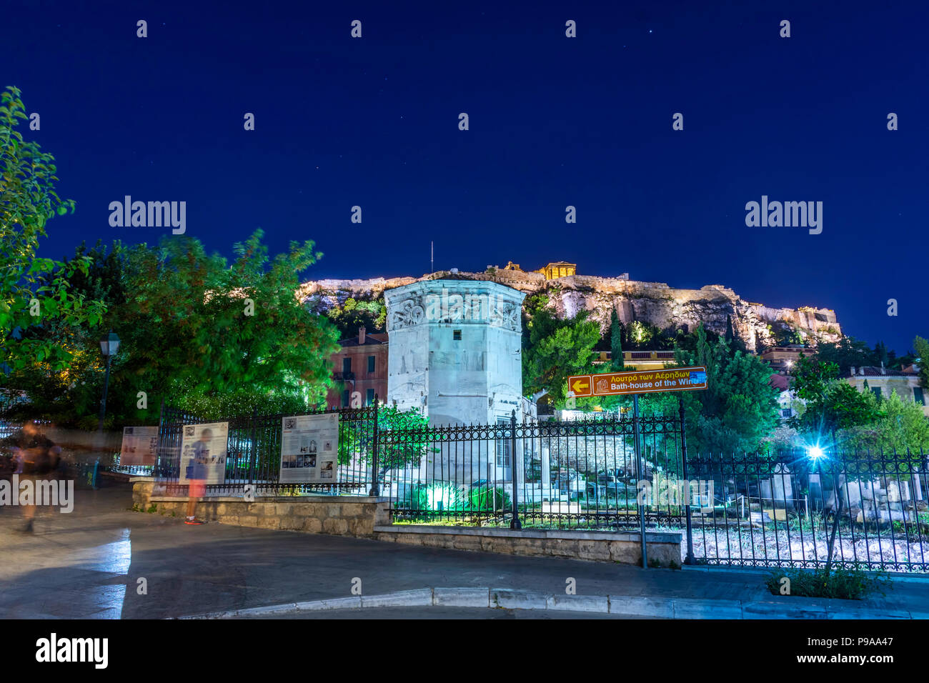 Tower of Winds or Aerides on Roman Agora, near Acropolis of Athens ...