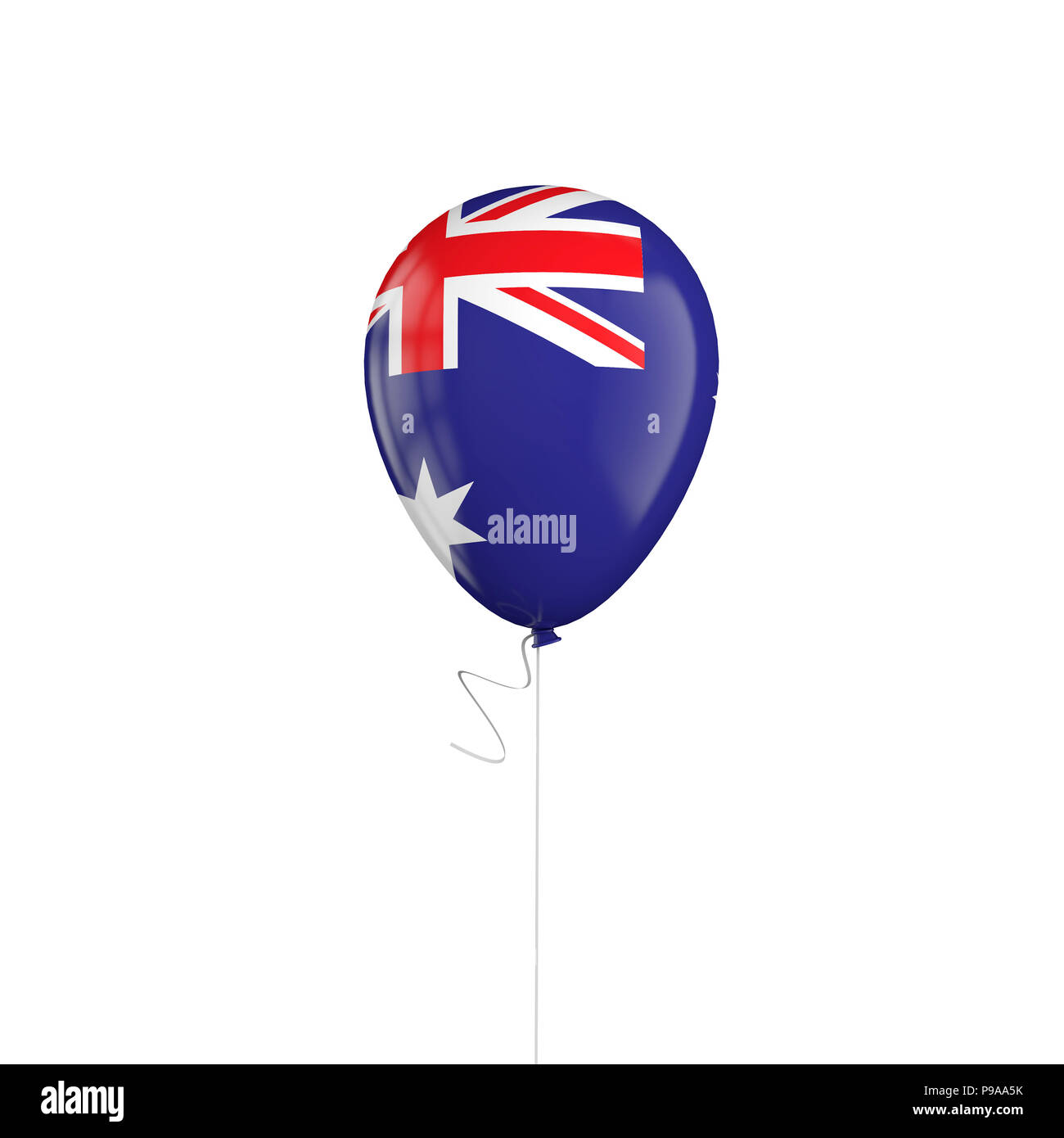 Australia flag balloon on a string. 3D Rendering Stock Photo - Alamy