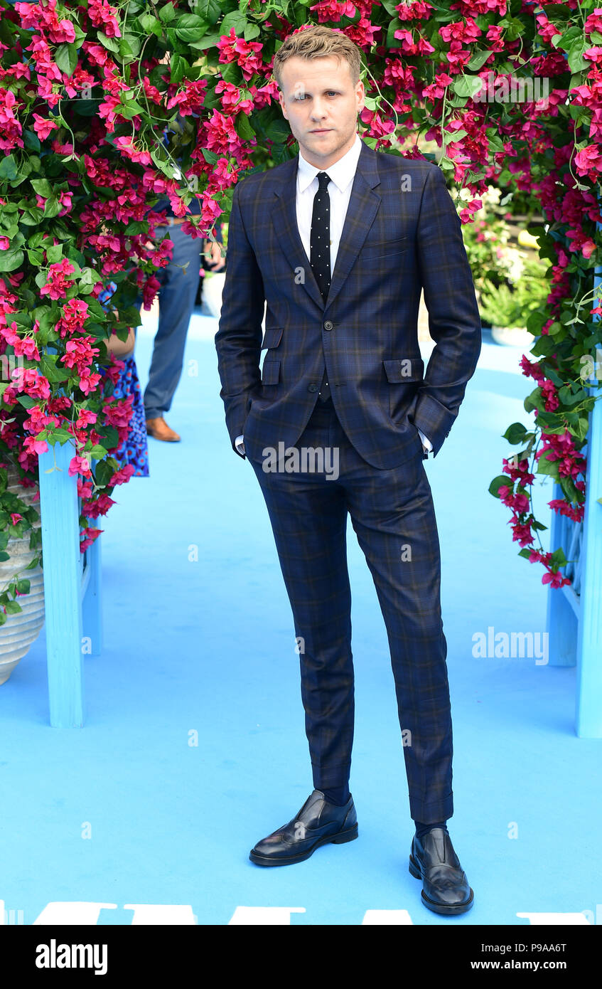 Josh Dylan attending the premiere of Mamma Mia! Here We Go Again held ...