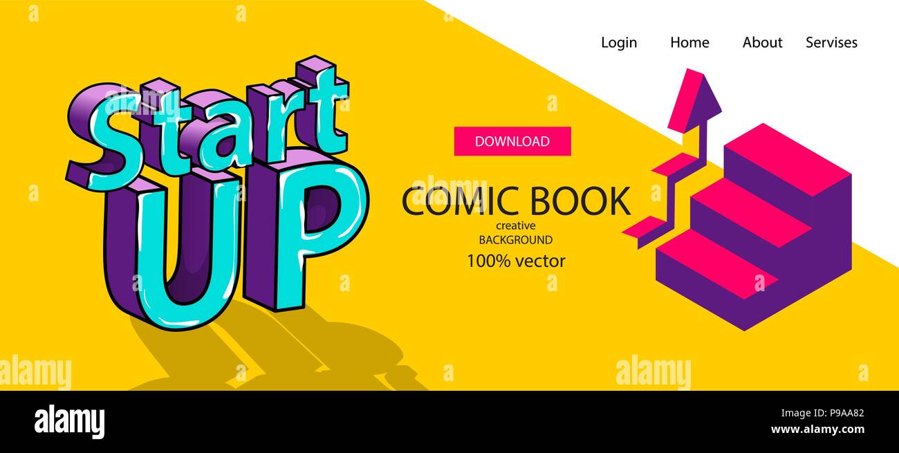 Isometric banner business flat site background Stock Vector Image & Art ...