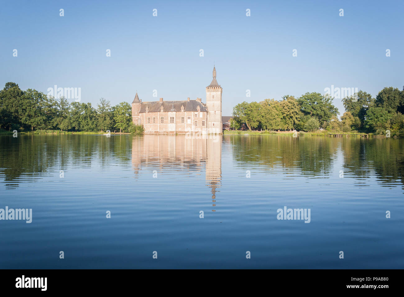 The Castle Horst in Flemish Brabant, Belgium, on a sunny, summer day ...