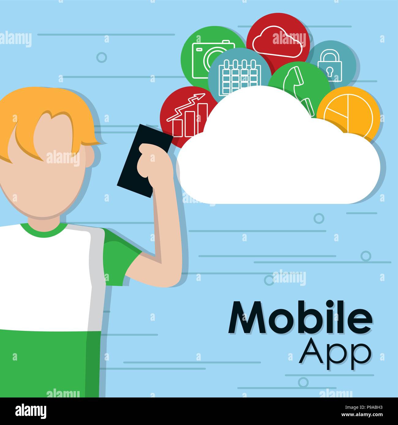 Young man statistics Stock Vector Images - Alamy