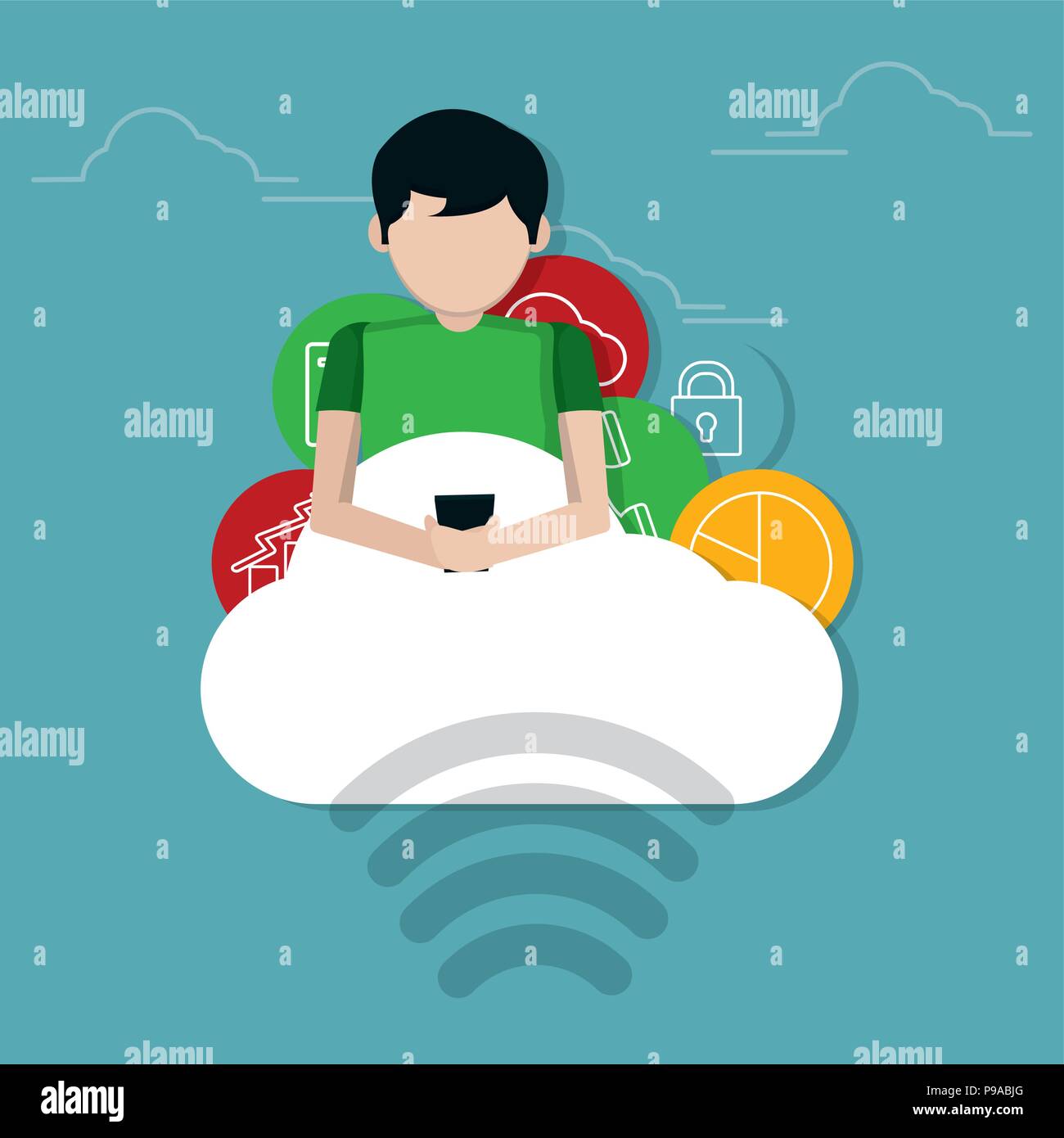 Young man statistics Stock Vector Images - Alamy