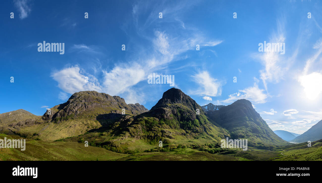 Scottish landscape. mountains and beautiful sky above Scotland Stock ...