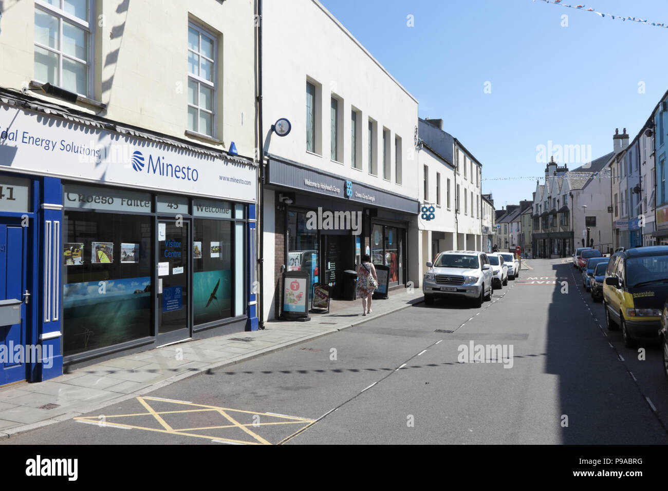 Market Street, Holyhead, Anglesey Stock Photo - Alamy