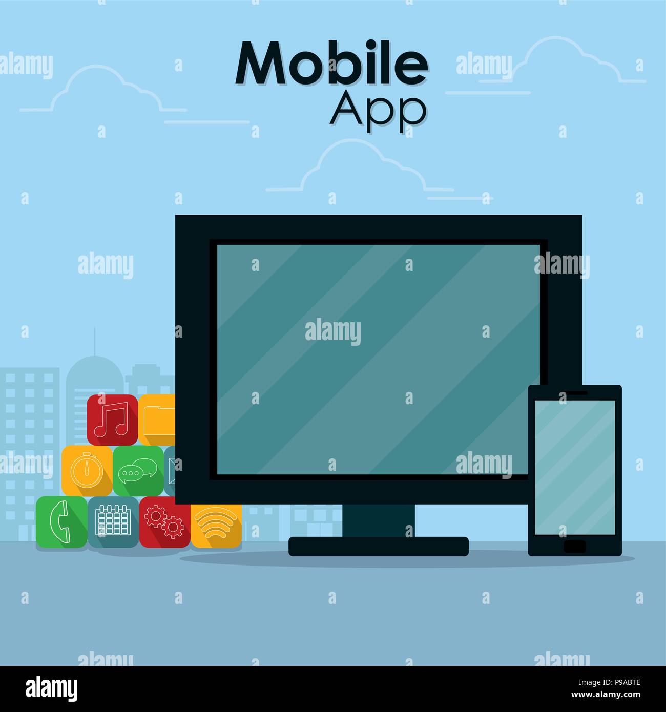 Mobile app technology Stock Vector Image & Art - Alamy