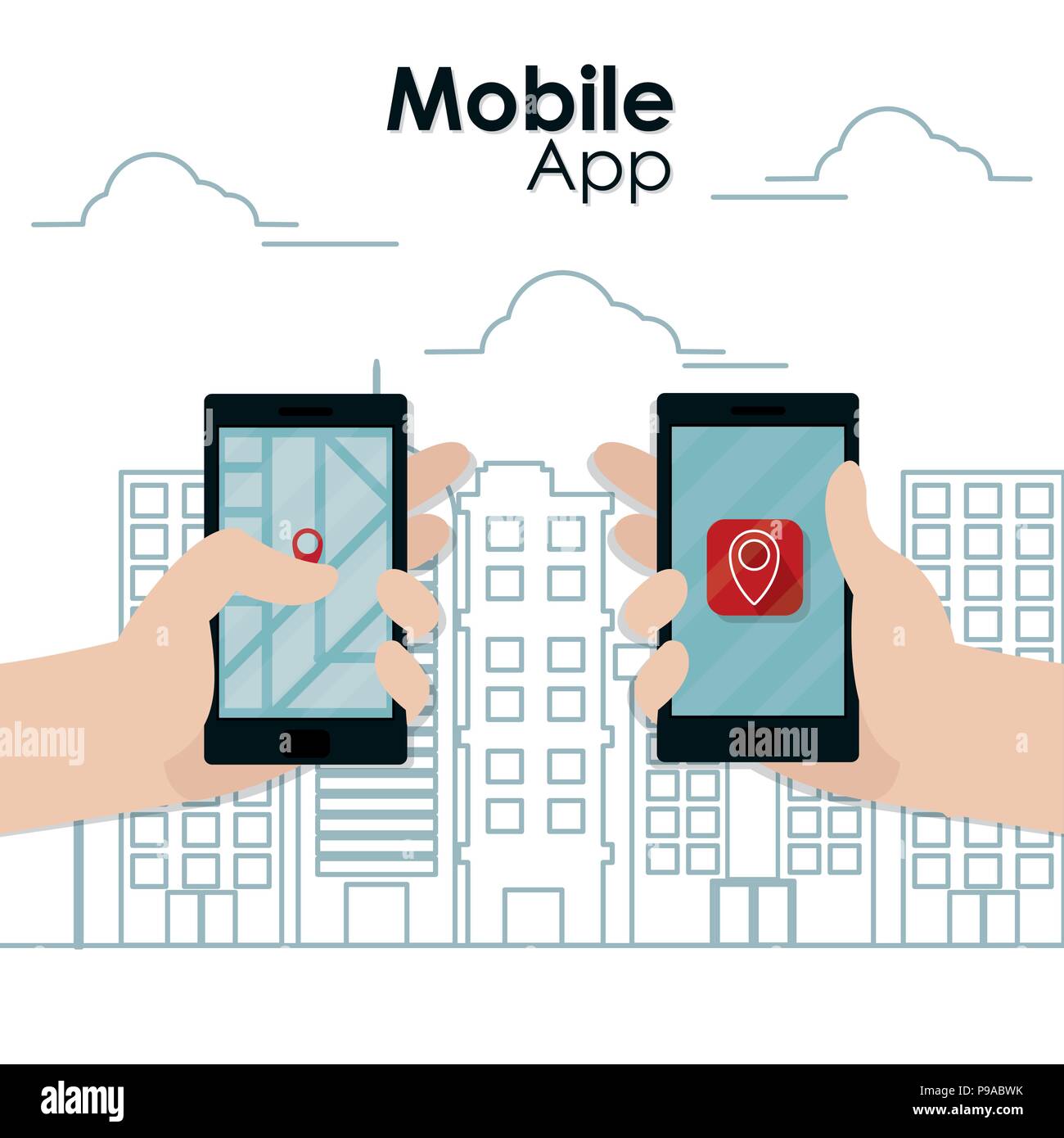 Mobile app technology Stock Vector Image & Art - Alamy