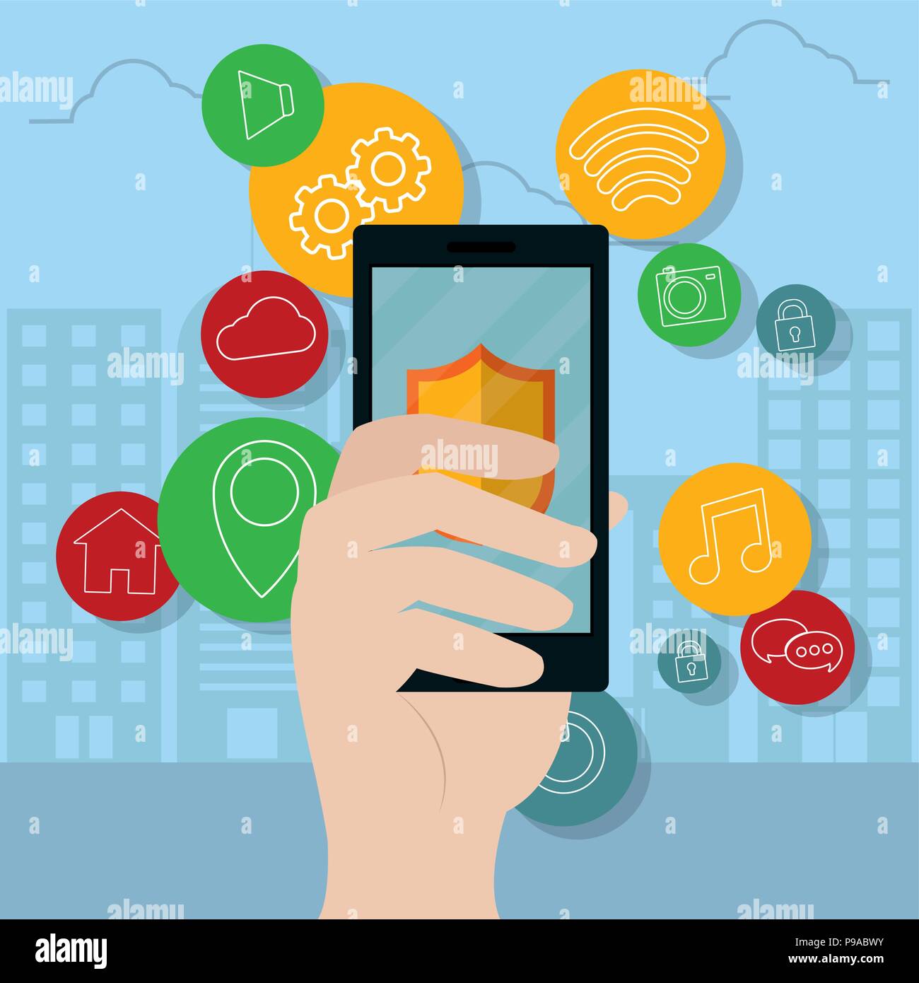 Mobile app technology Stock Vector Image & Art - Alamy