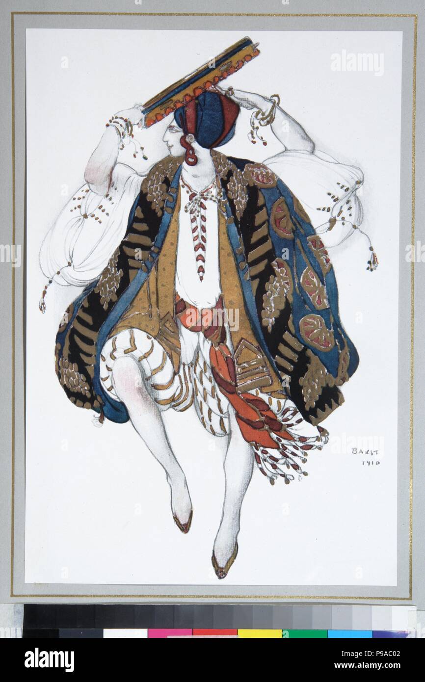 Jewish Dance. Costume design for the ballet Cléopatre. Museum: PRIVATE ...