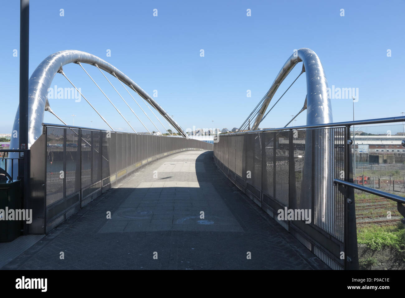 Celtic Gateway Bridge, Holyhead, Anglesey Stock Photo - Alamy