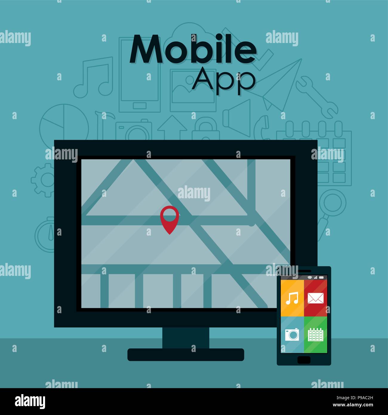 Mobile app technology Stock Vector Image & Art - Alamy