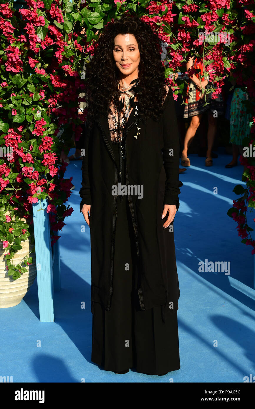 Cher attending the premiere of Mamma Mia! Here We Go Again held at the ...