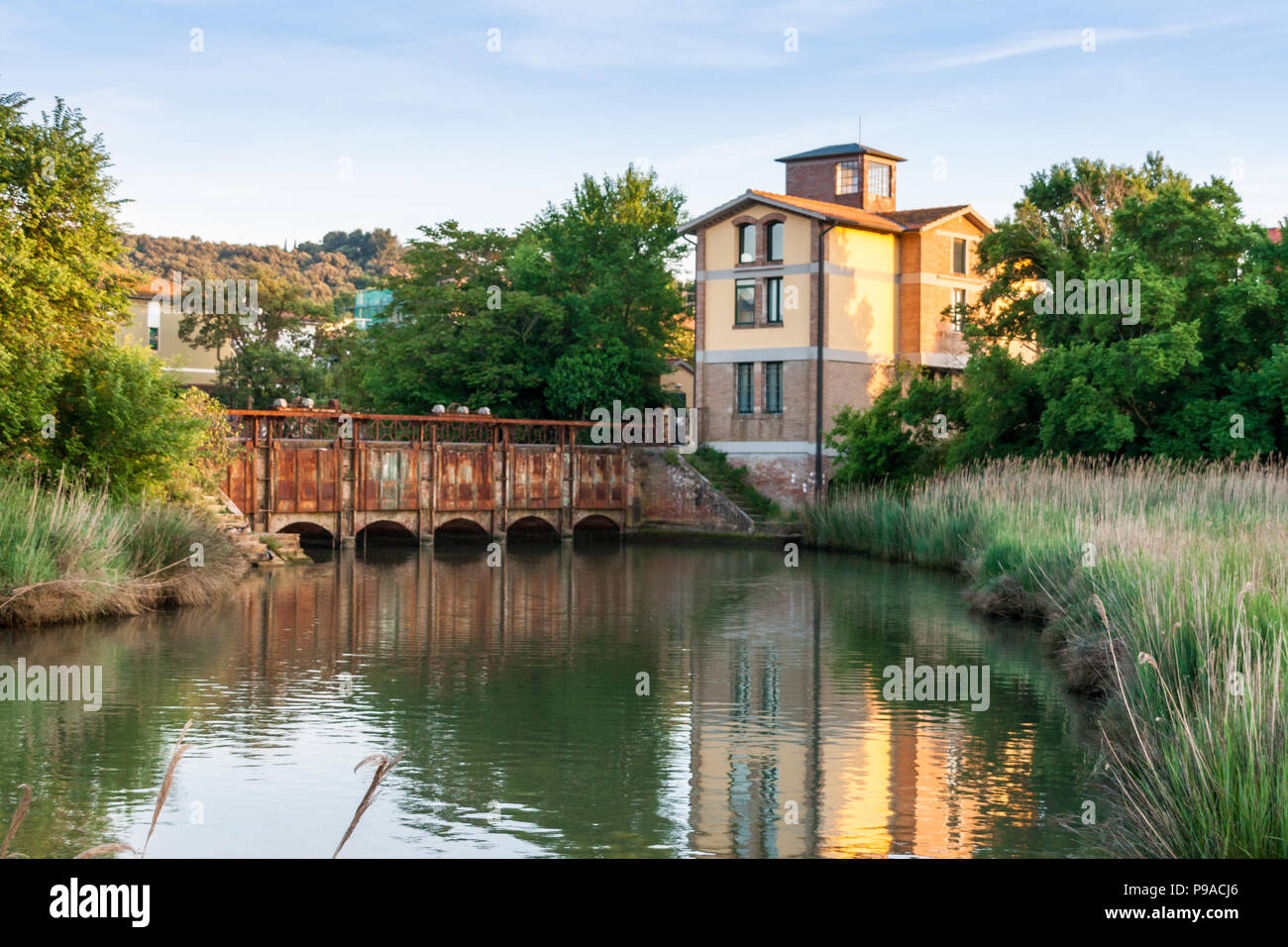 Water flow control station in Follonica, Tuscany, Italy, in summer ...