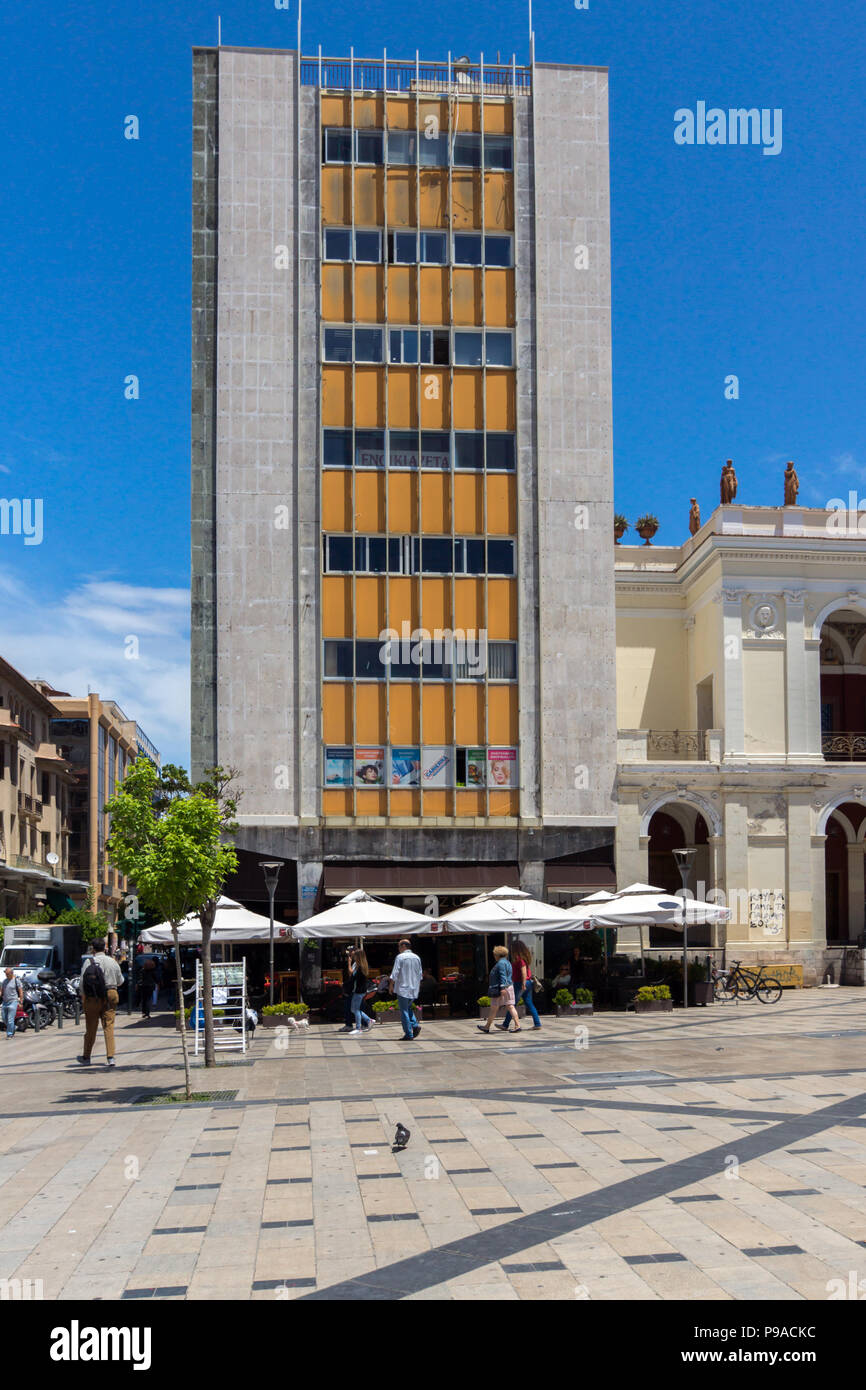 PATRAS, GREECE MAY 28, 2015: Panoramic view of King George I Square in ...