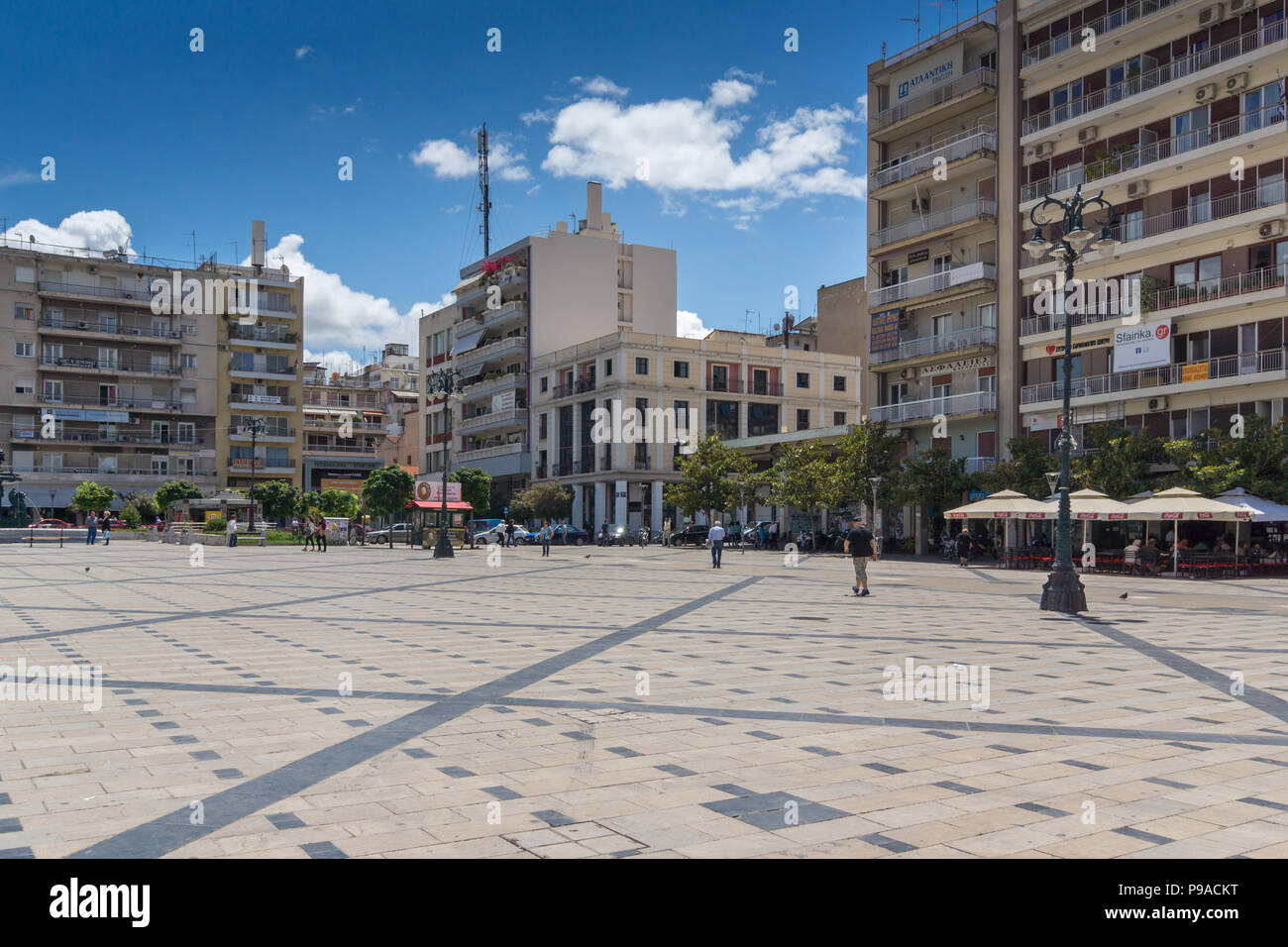 PATRAS, GREECE MAY 28, 2015: Panoramic view of King George I Square in ...