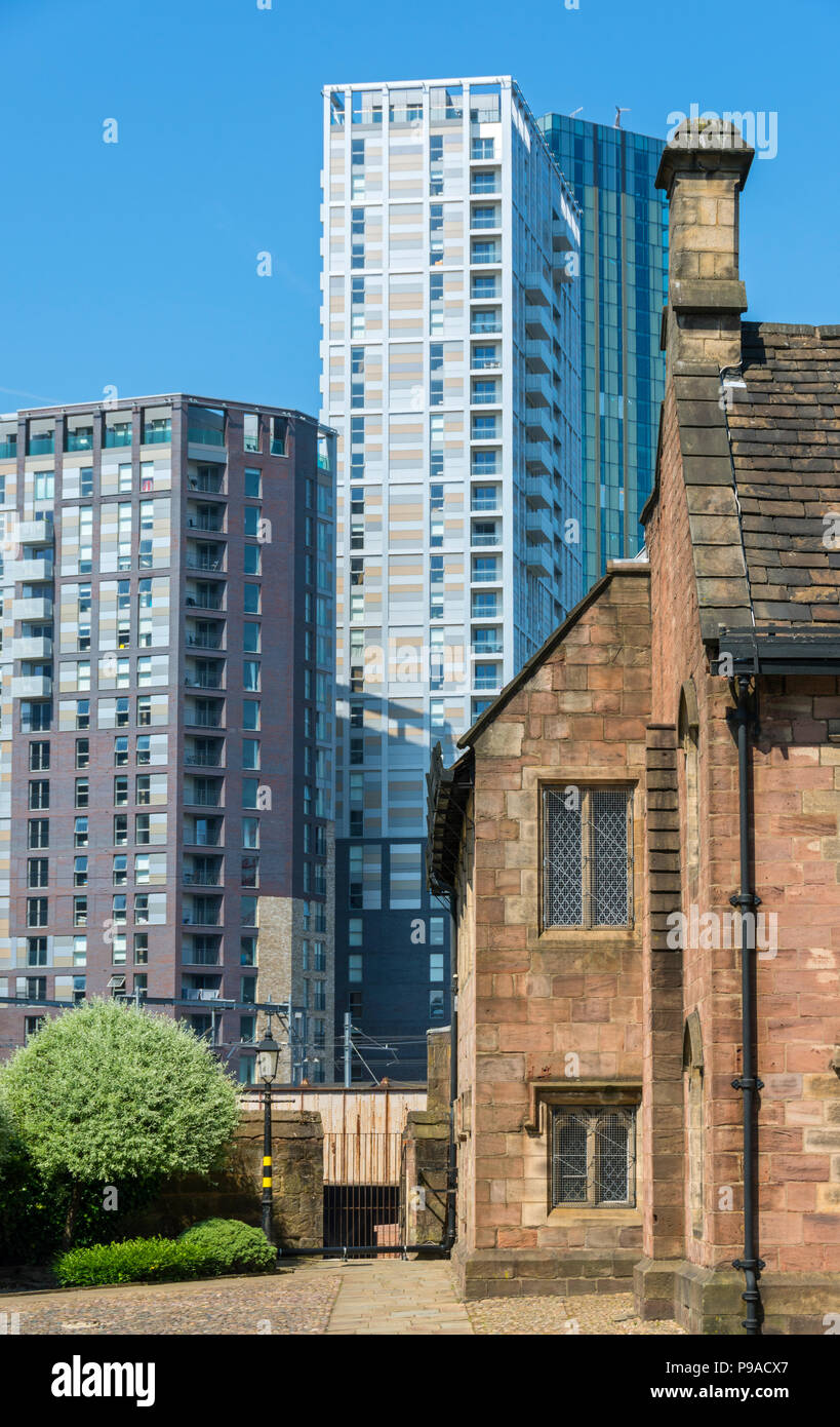 The One Greengate apartment buildings, Salford, from the courtyard of ...