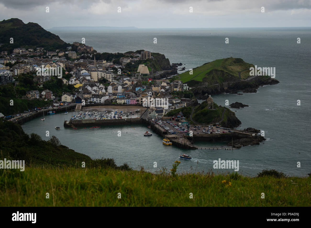 View over the harbour Stock Photo - Alamy