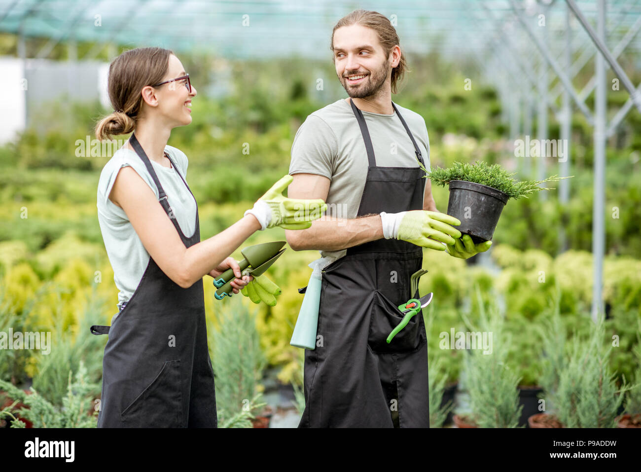 Worker workers gardening hi-res stock photography and images - Alamy