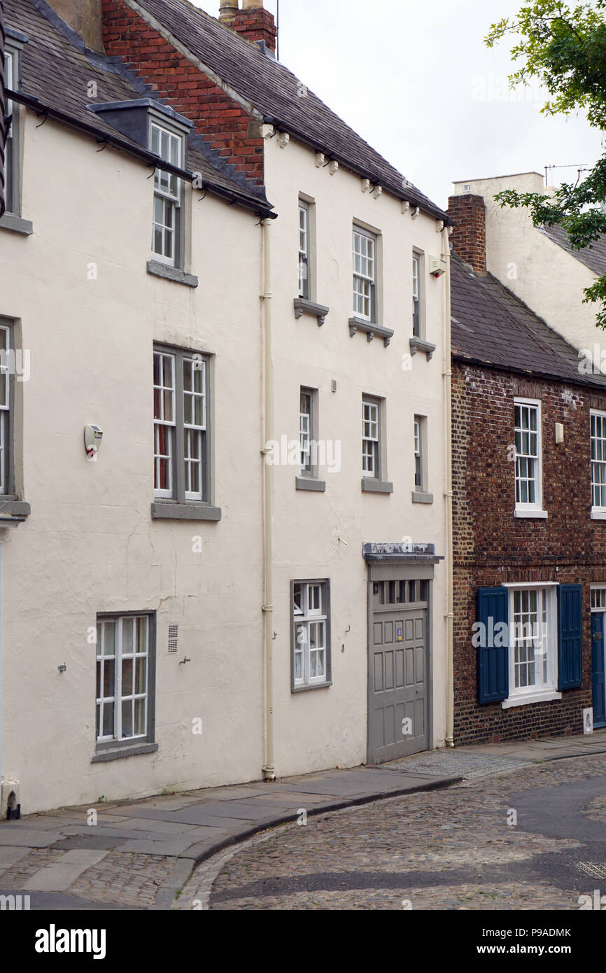 Row of old Victorian terrace houses in Durham City UK Stock Photo - Alamy