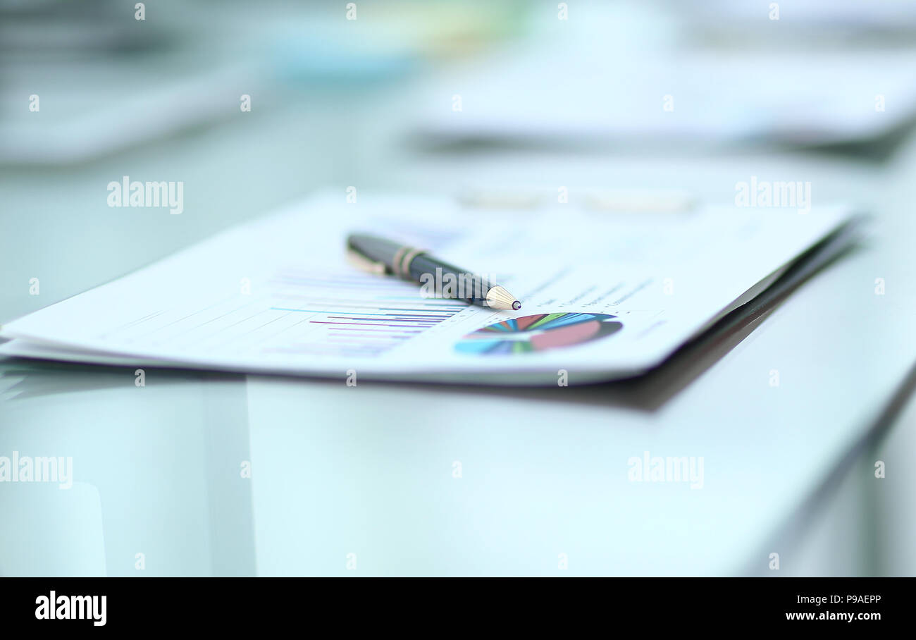 pen on the Desk of a businessman.photo with copy space Stock Photo - Alamy