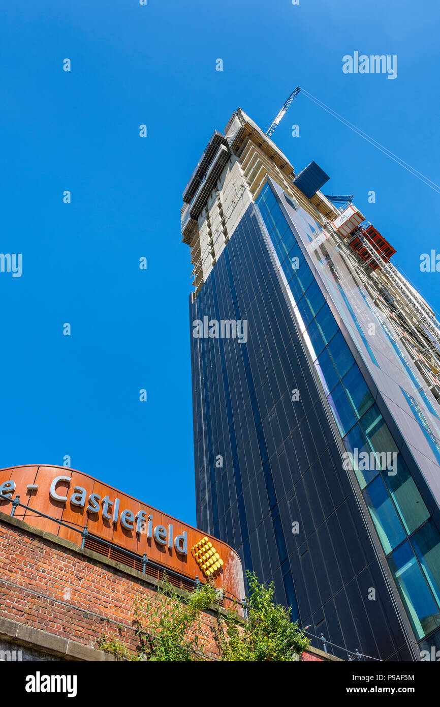 The Axis apartment block under construction, Whitworth Street West ...