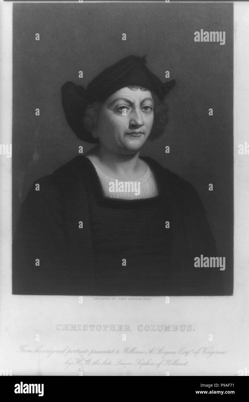 Portrait of Christopher Columbus. Museum: Russian State Library, Moscow ...