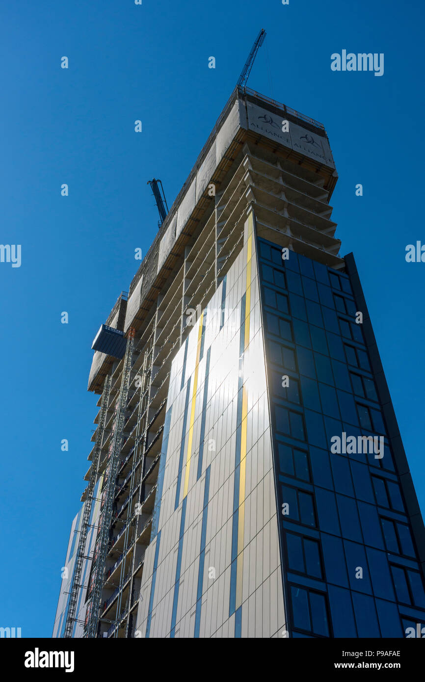 The Axis apartment block under construction, Whitworth Street West ...