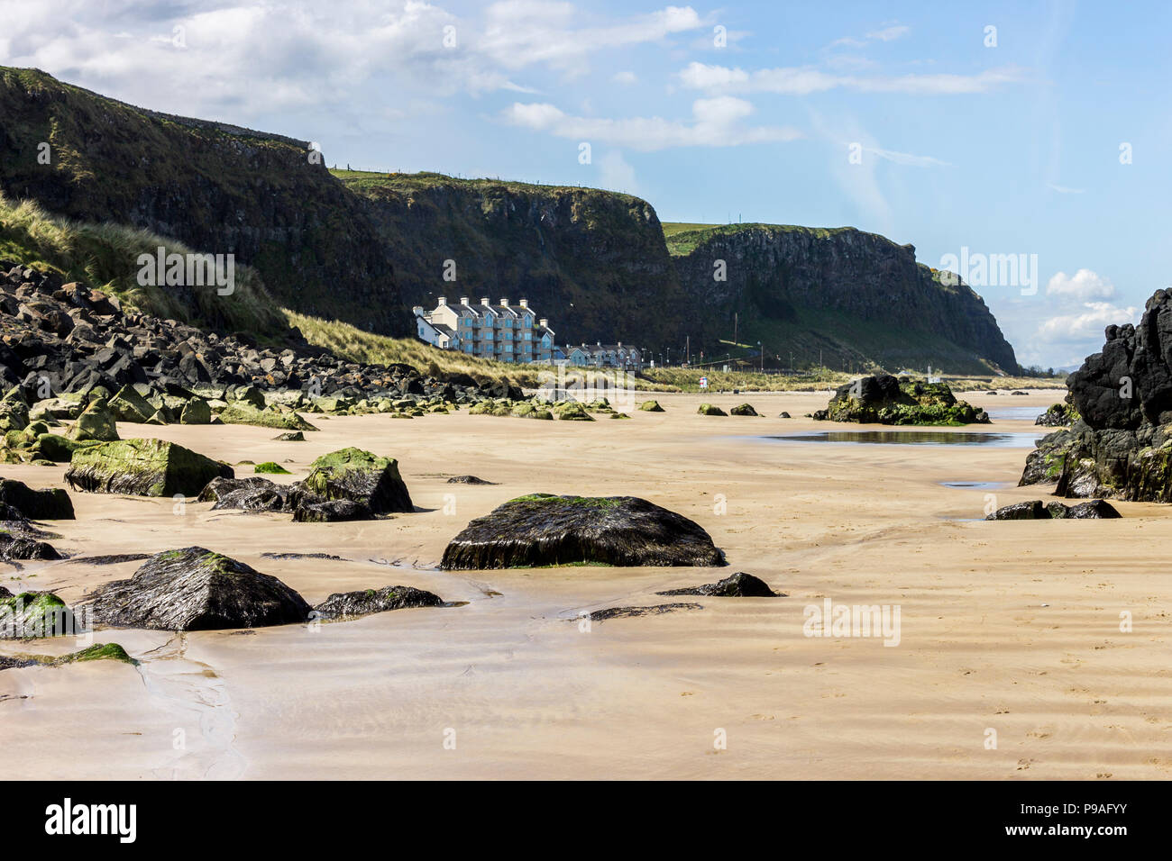 Benone Strand, also called Downhill Beach, a large sand strand in ...
