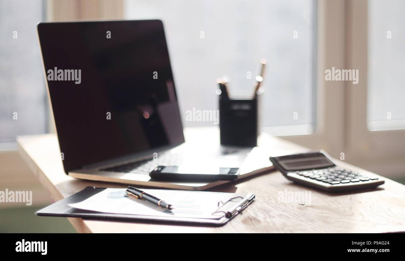close up.Desk of a businessman.business concept Stock Photo - Alamy