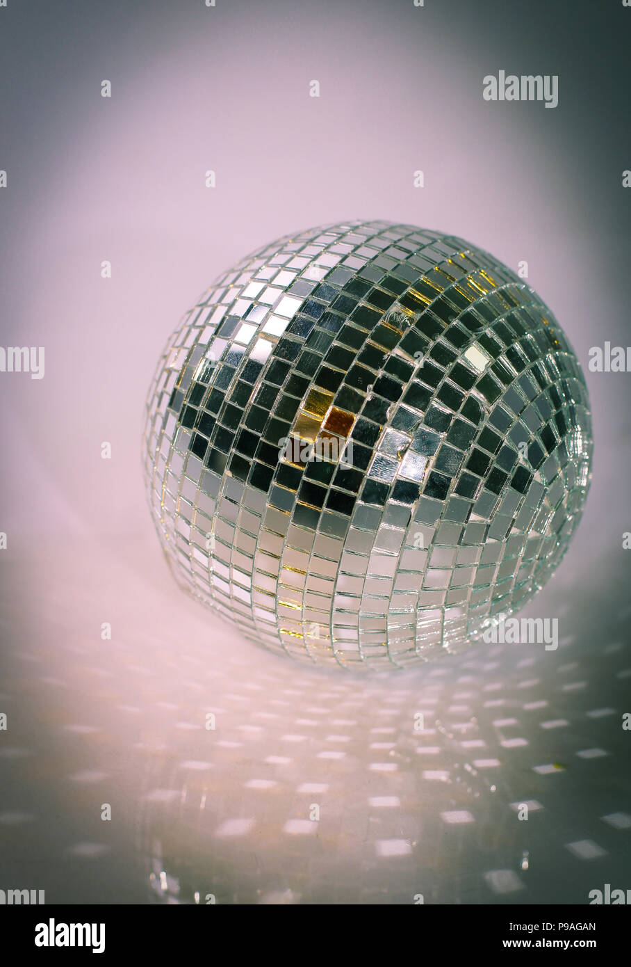mirror ball.isolated on a dark background Stock Photo - Alamy