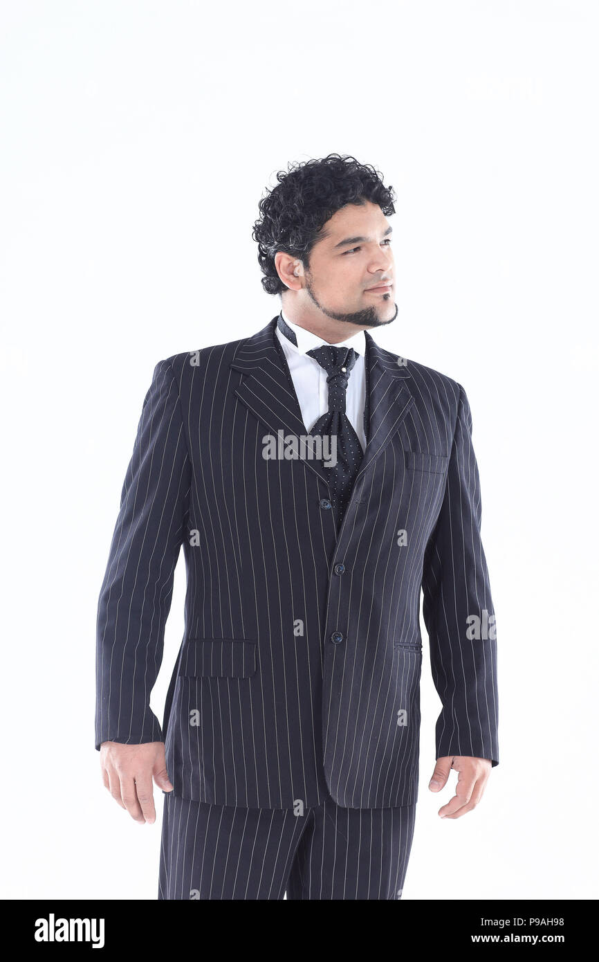 portrait of a successful businessman in a business suit with tie on ...